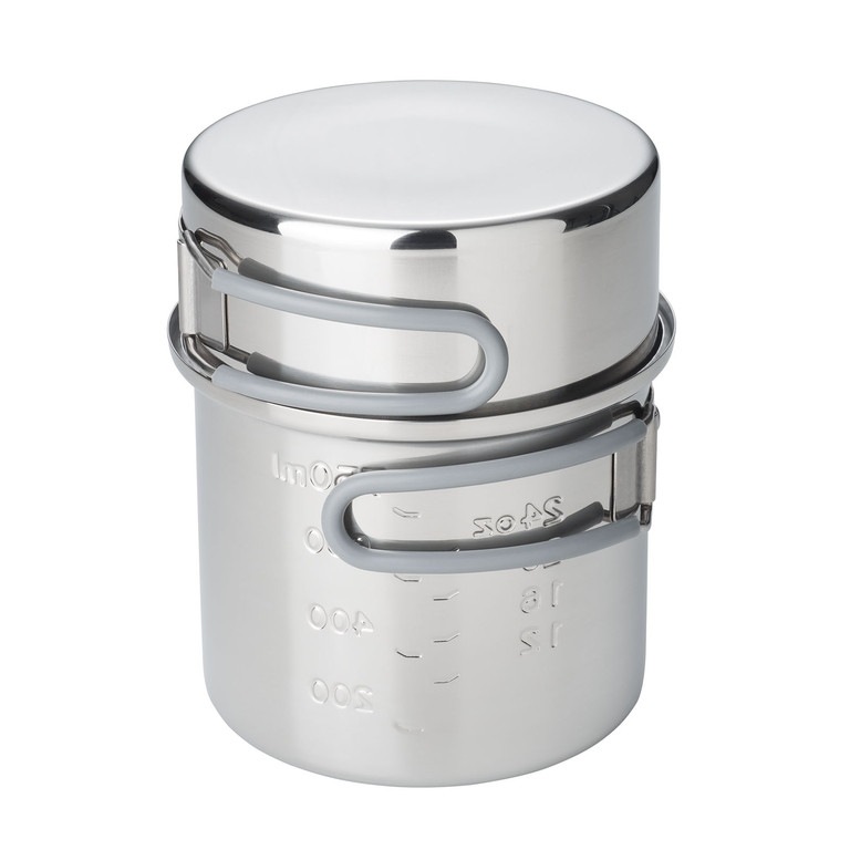 Casserole Esbit Pot Inox 1000 ml + tasse 475 ml en acier inoxydable
