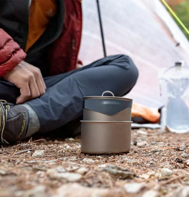 Evernew Ti Solo Pot NH - Popote légère en titane avec protection silicone ignifugé