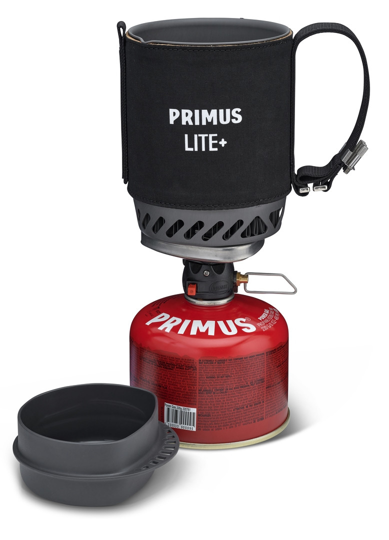Réchaud à gaz Primus Lite Plus : brûleur optimisé + casserole 0,5L